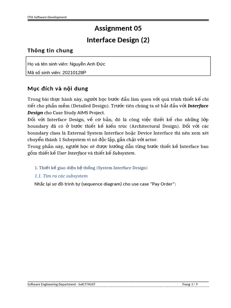 Assignment 05 - NguyenAnhDuc - AIMS System Interface Design | PDF