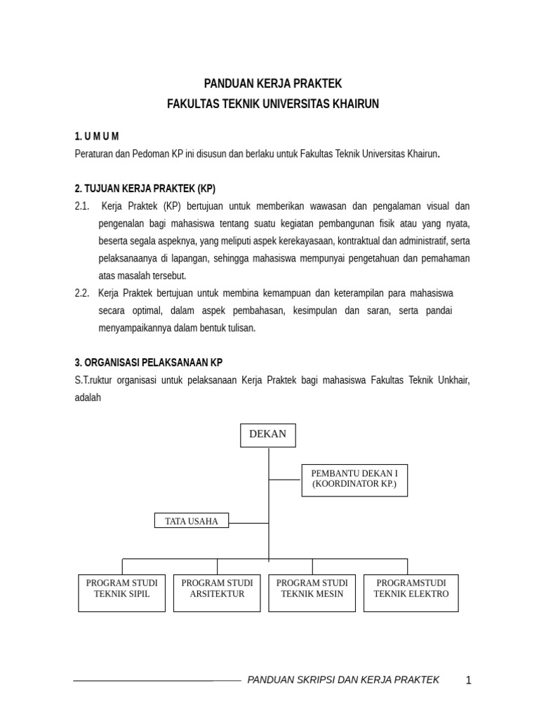 Panduan Kerja Praktek | PDF