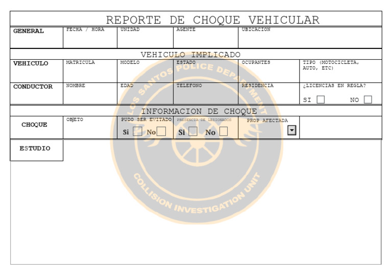 CIU_Informe_Choque (1) | PDF | Transporte | Vehículo de motor