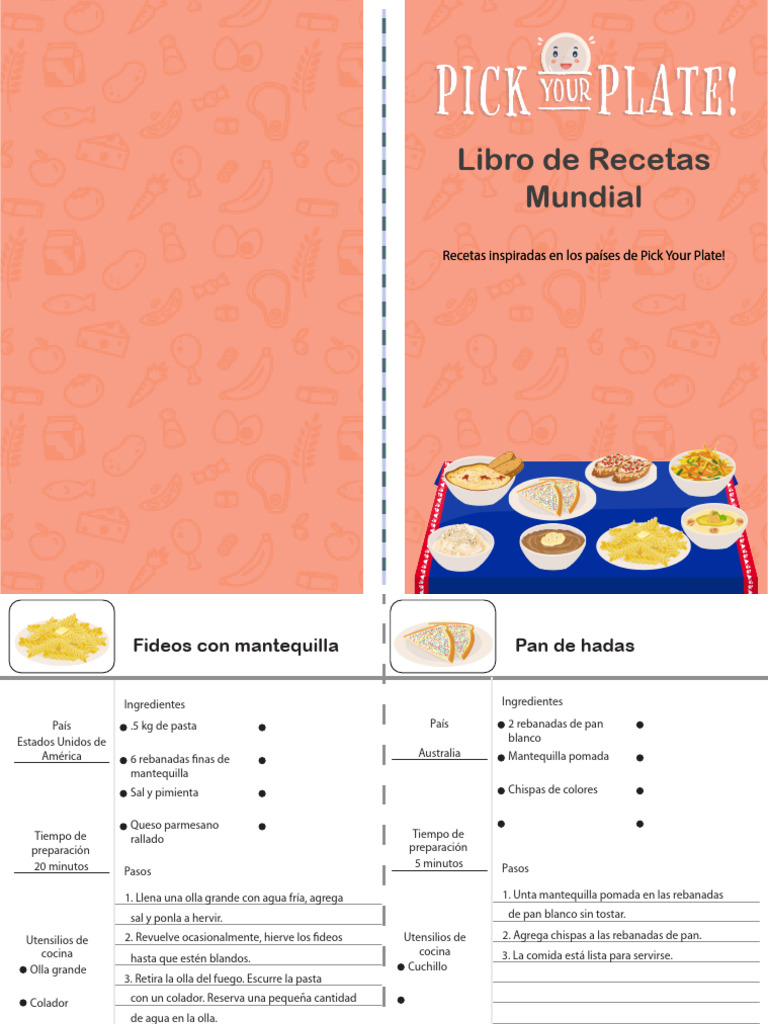 Recipe Booklet Spanish | PDF | Cuchara | Cilantro