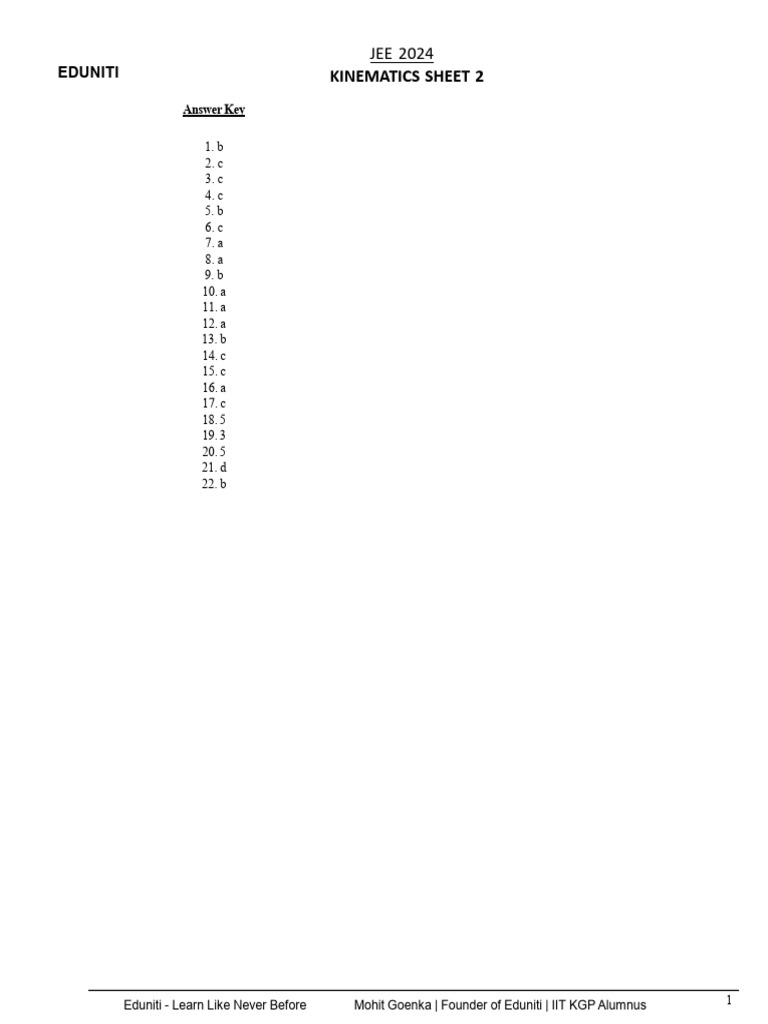 Answer Key Sheet 2 - 37612583 - 2024 - 08 - 06 - 06 - 36 | PDF