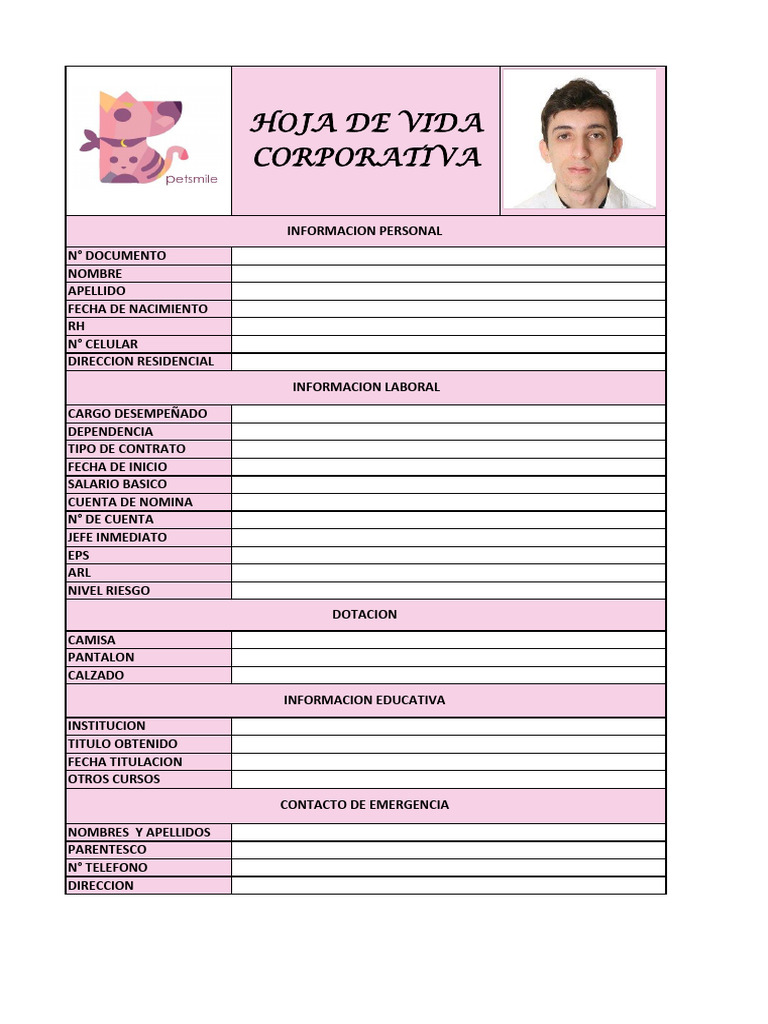 Hoja de Vida Corporativa Petsmile | PDF