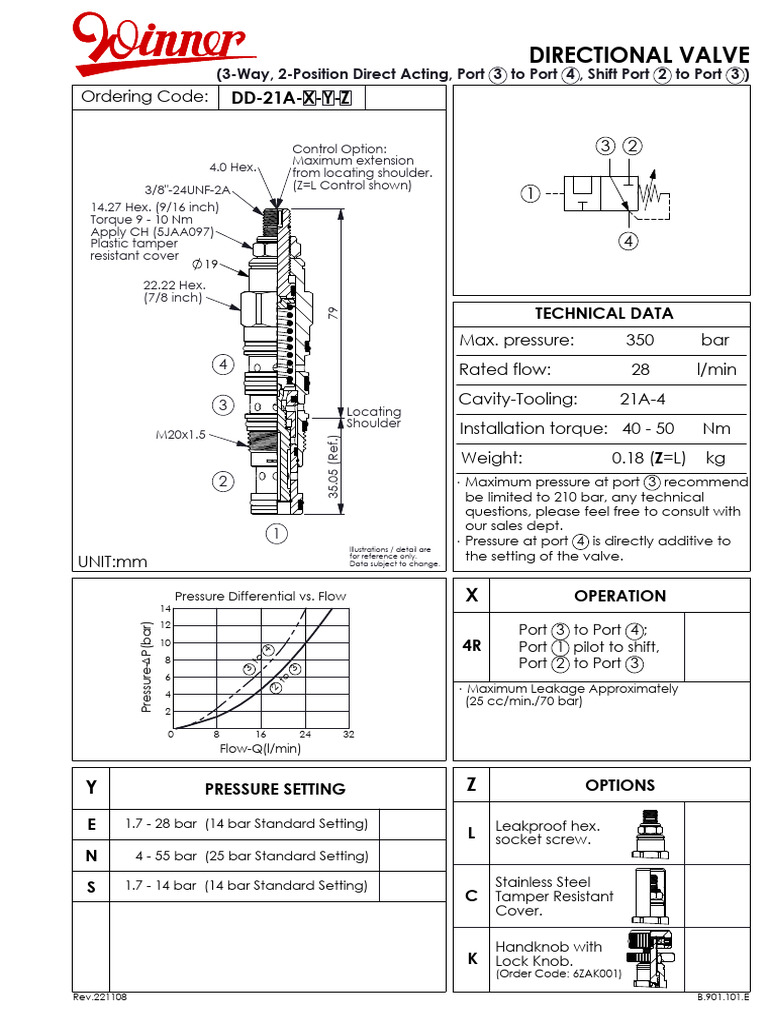 B-901-101-E(DD-21A-4R) | PDF | Valve