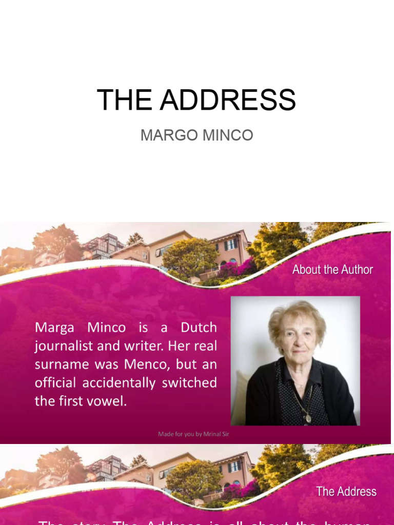 The Address | PDF