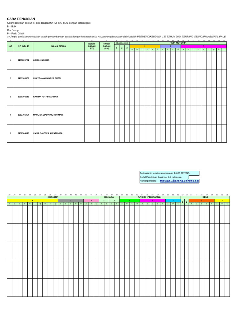 Raport Otomatis KB | PDF