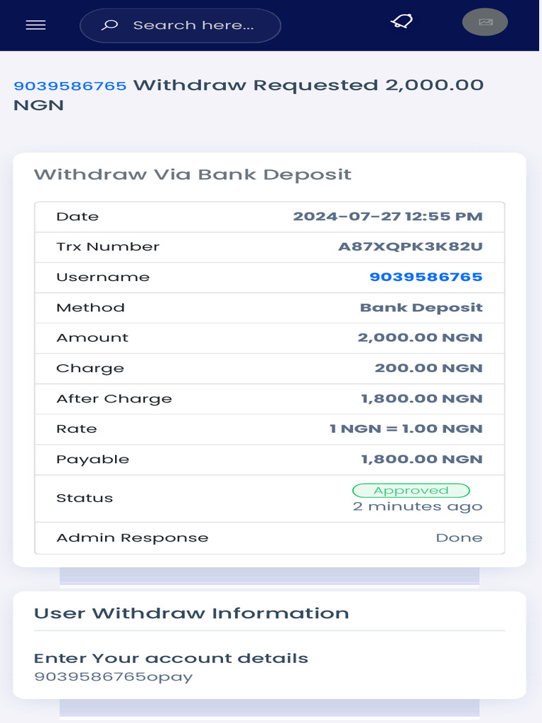Cheapnation - 9039586765 Withdraw Requested 2,000.00 NGN | PDF