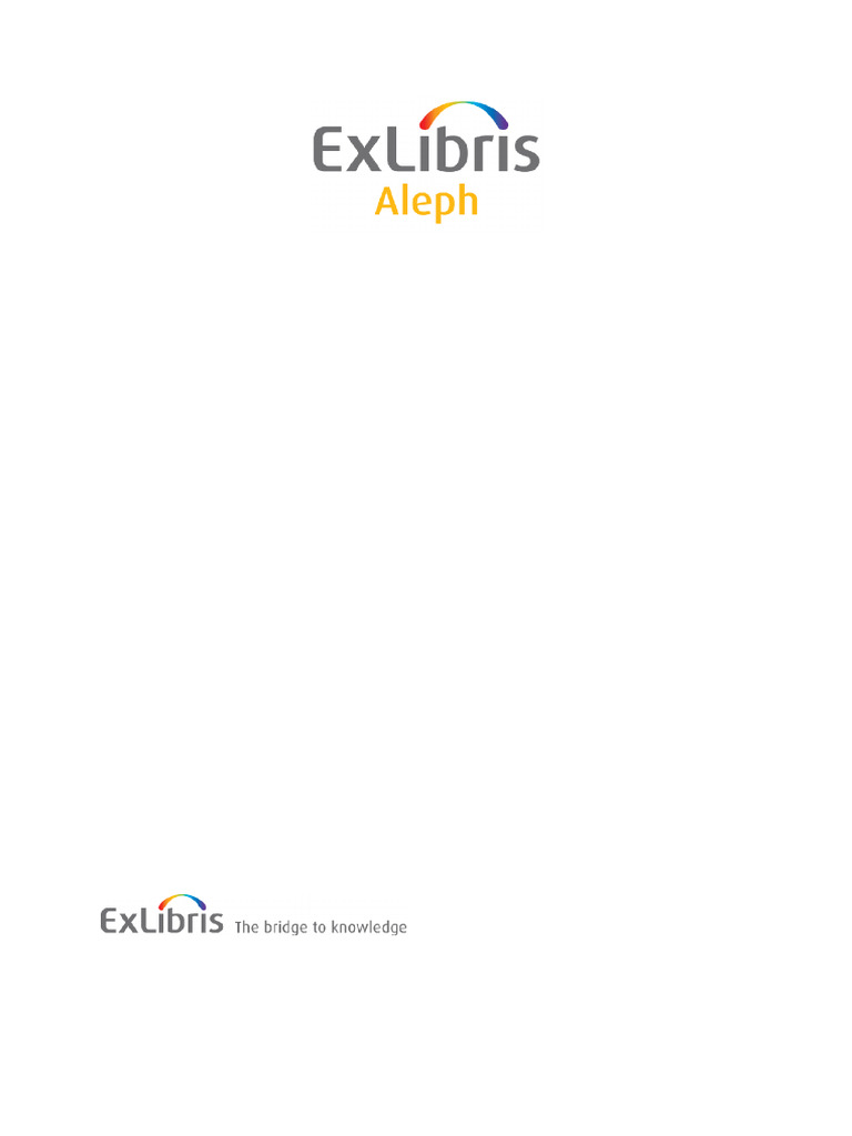 Aleph 20 Syslib Guide - ADAM | PDF | Metadata | File Format