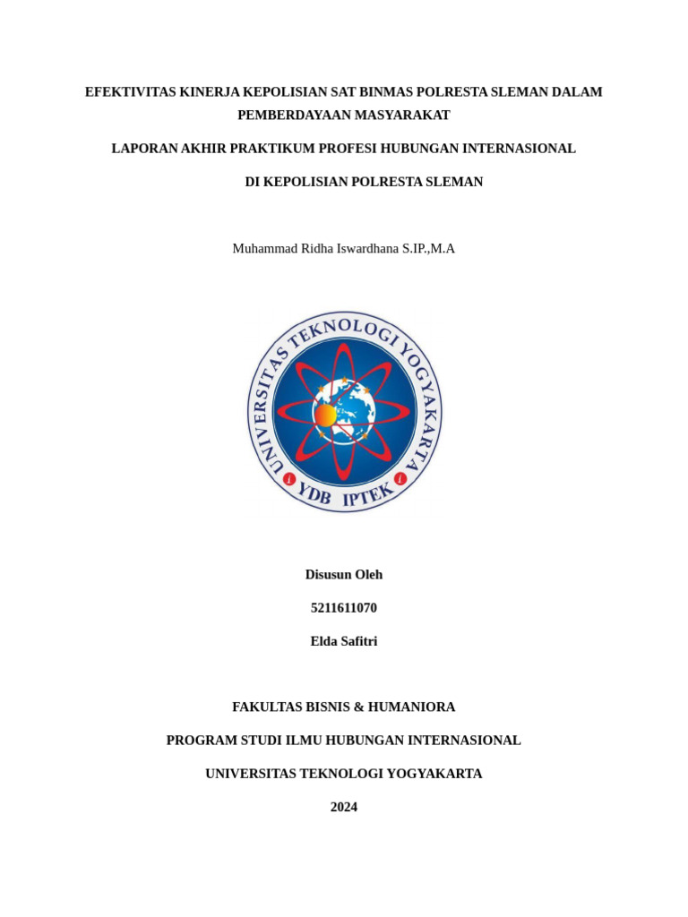 Laporan Magang Elda Bismillah Acc | PDF