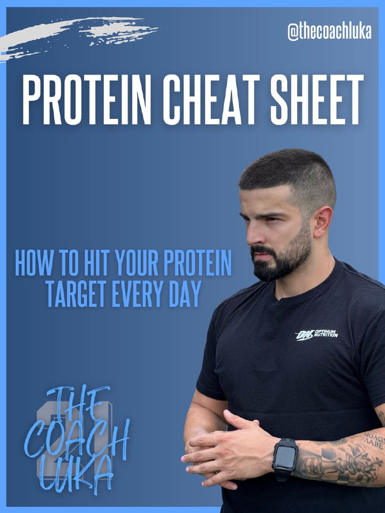 Protein Cheat Sheet by Thecoachluka | PDF