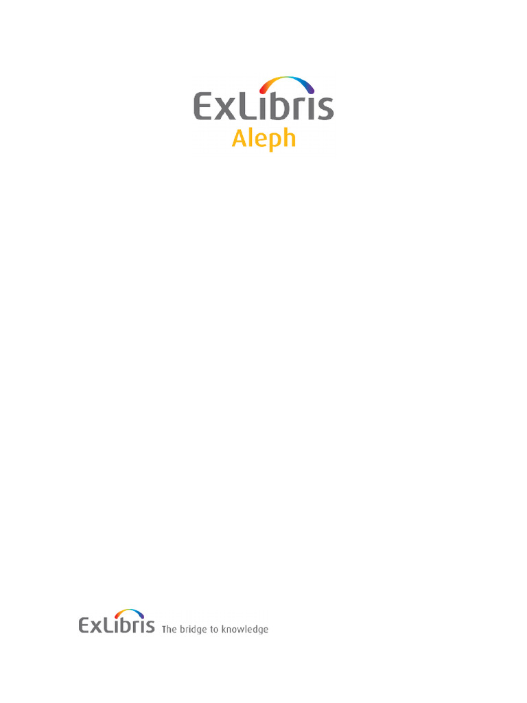 Aleph 20 Syslib Guide - Integrated ILL | PDF | Libraries | Library ...