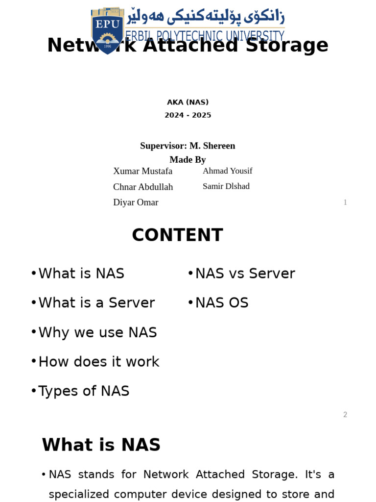 Understanding Network Attached Storage (NAS) | PDF