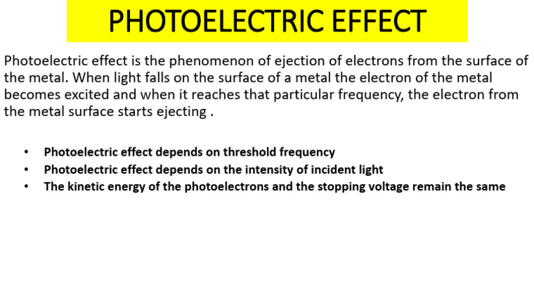 Photoelectric Effect | PDF