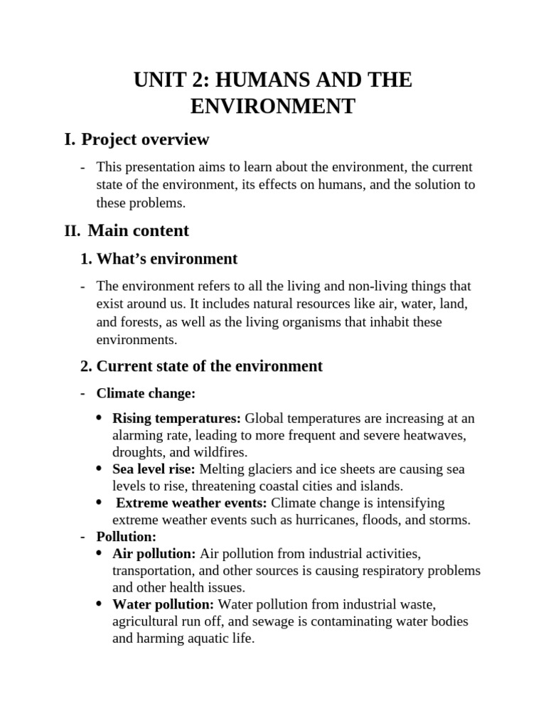 Unit2_Presentation | PDF | Pollution | Climate Change