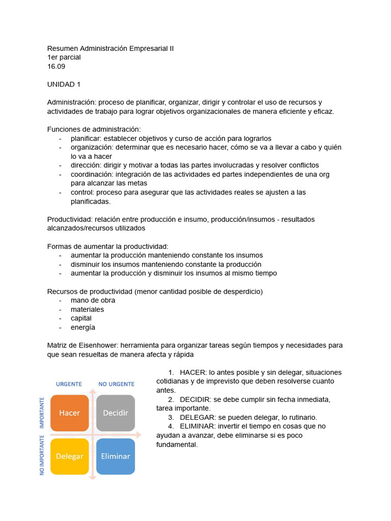 Admin II 1er Parcial | PDF | Planificación | Business