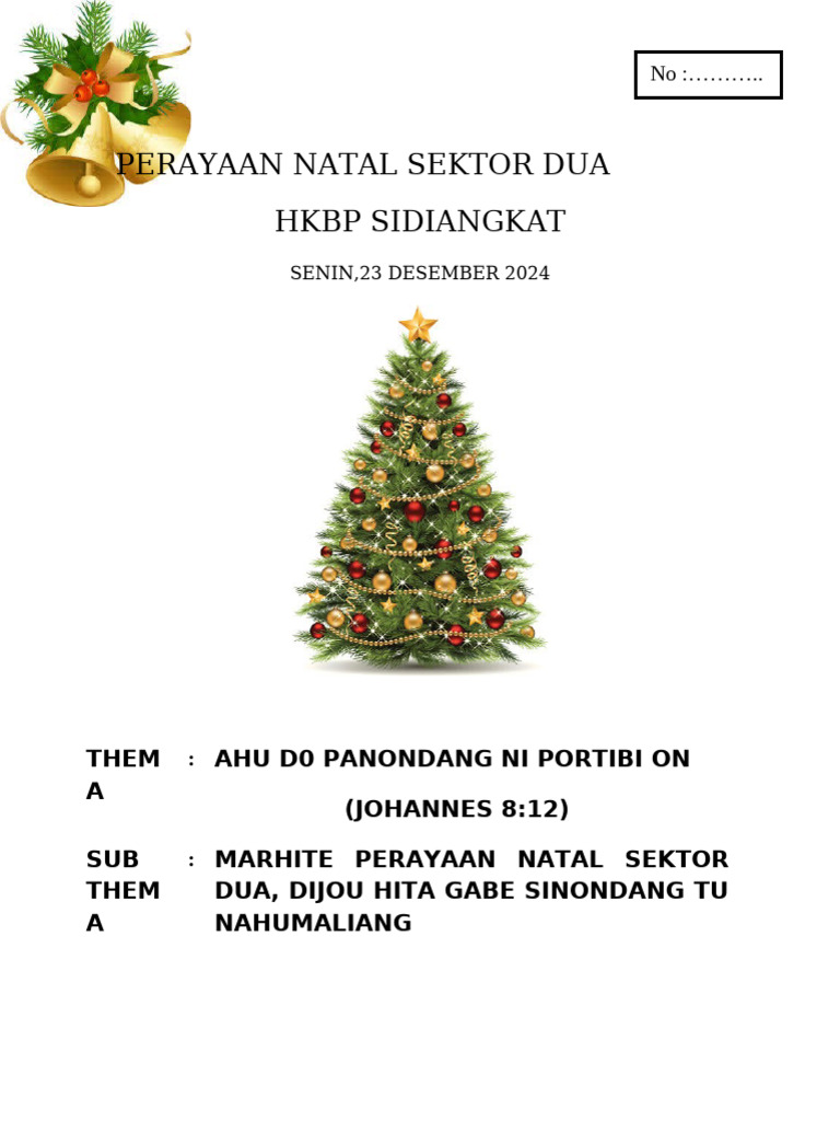 2. Tertib Acara NATAL sktr Dua 2022 | PDF