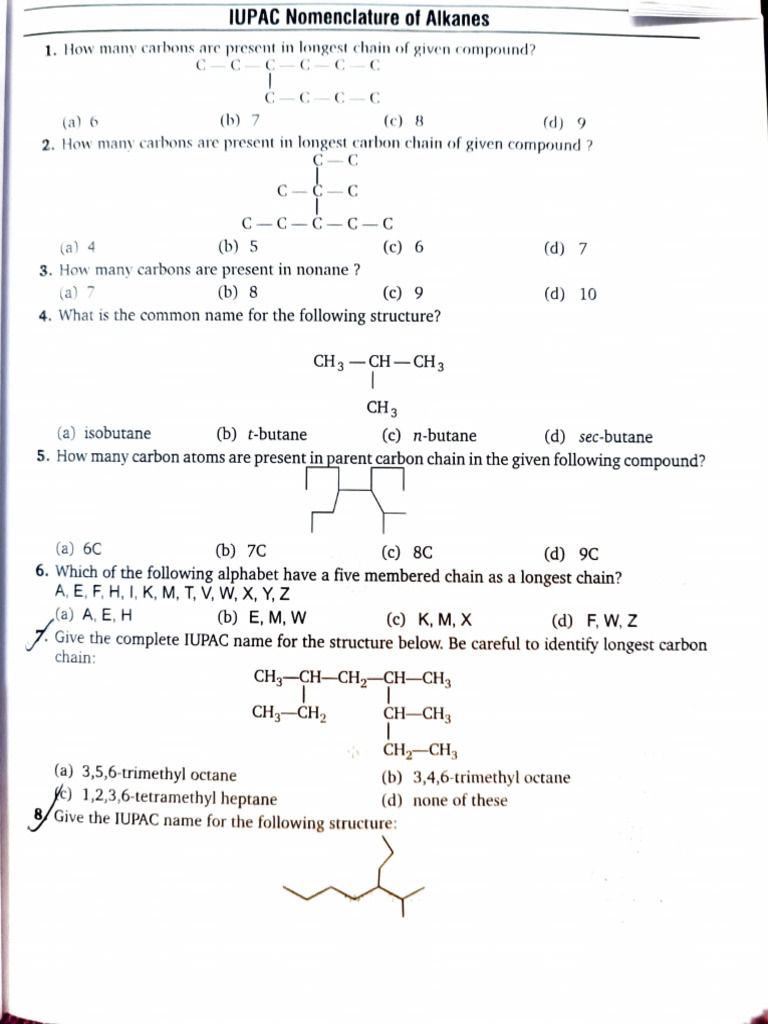 Iupac Nomenclature | PDF