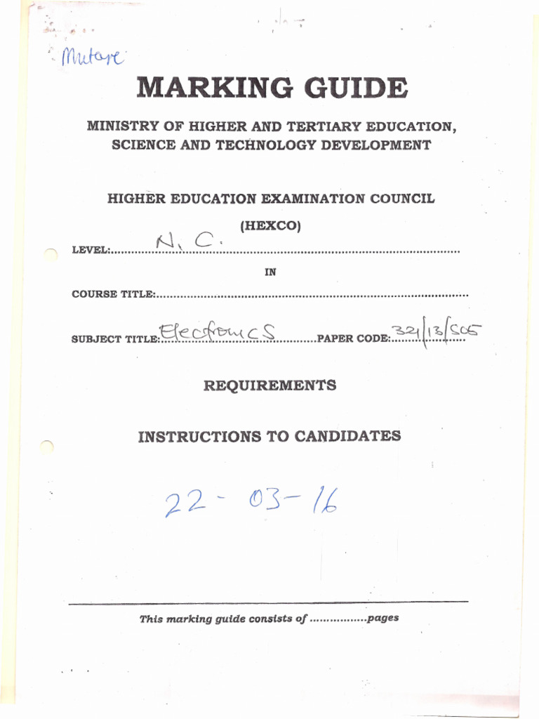 March16 Mark Guide Ele | PDF