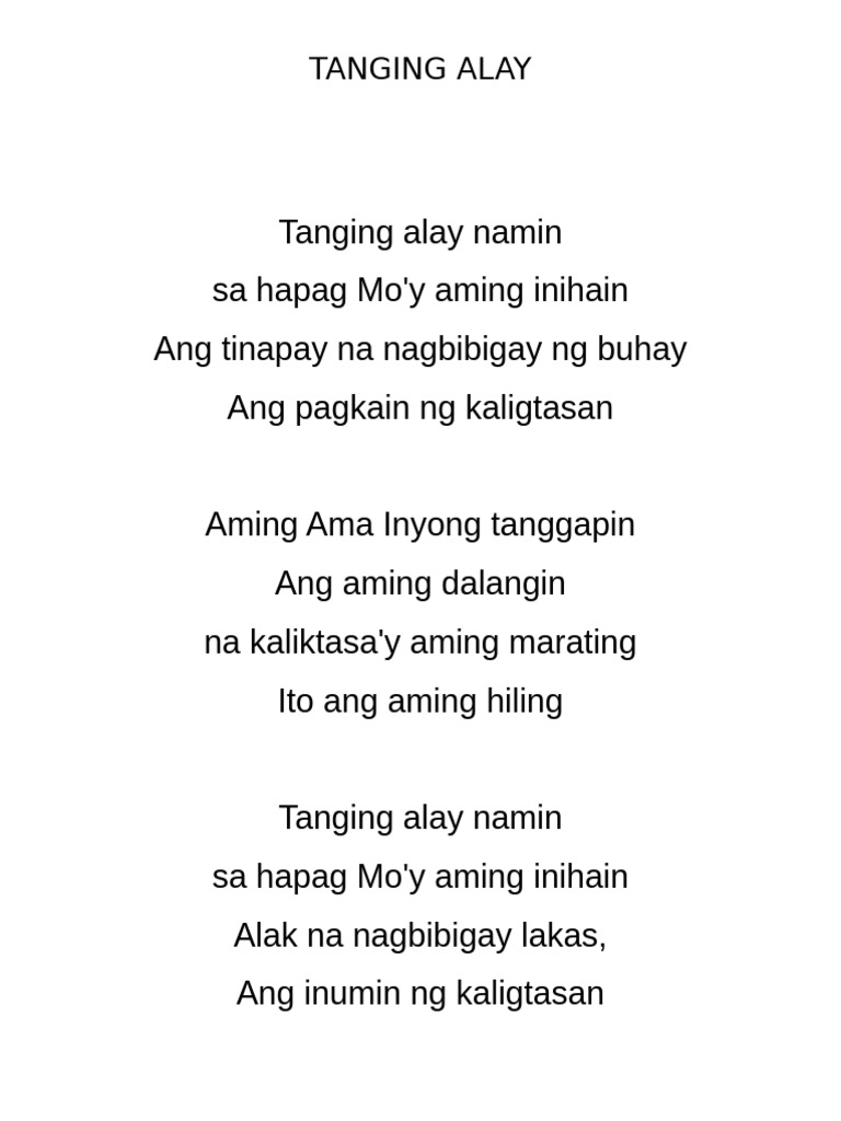 Tanging Alay | PDF
