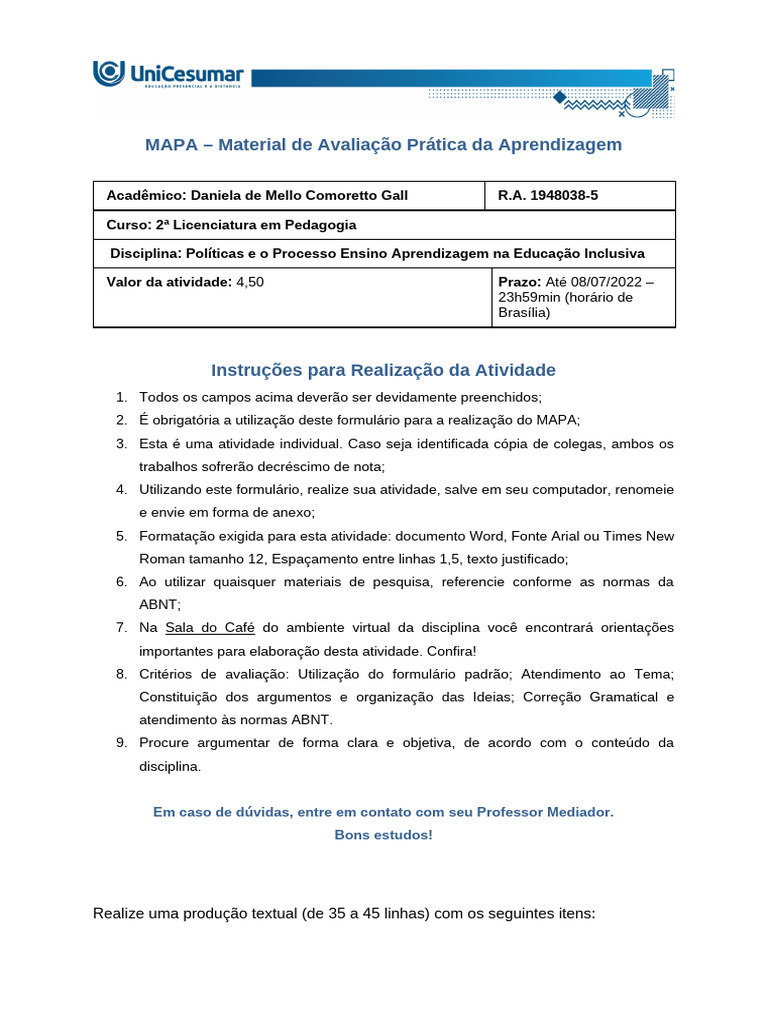 MAPA PNEE 52 Daniela MCGall Finalizado | PDF