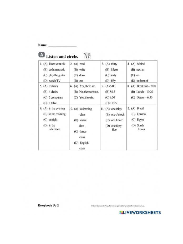 Final Test Everybody Up 2 | PDF