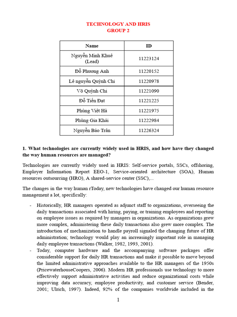 [HRIS][GROUP 2] TECHNOLOGY AND HRIS | PDF | Cloud Computing | Mobile App