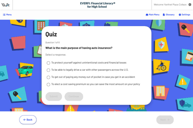 Purpose of Auto Insurance Quiz | PDF