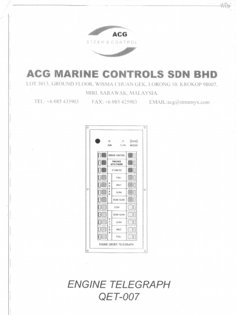 AGC Engine Telegraph | PDF