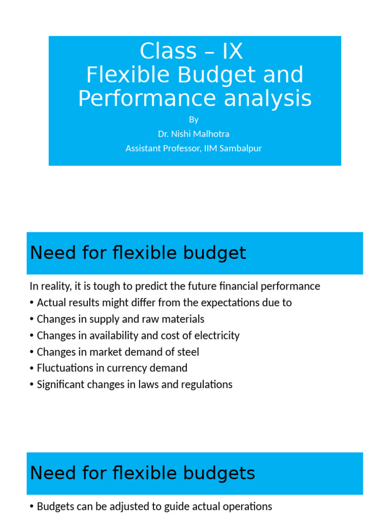 Flexible Budgets | PDF | Expense | Income