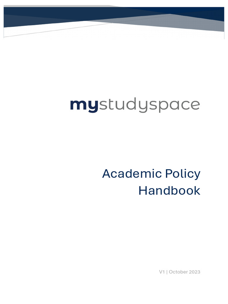 Academic Policy Handbook | PDF | Educational Assessment | Plagiarism