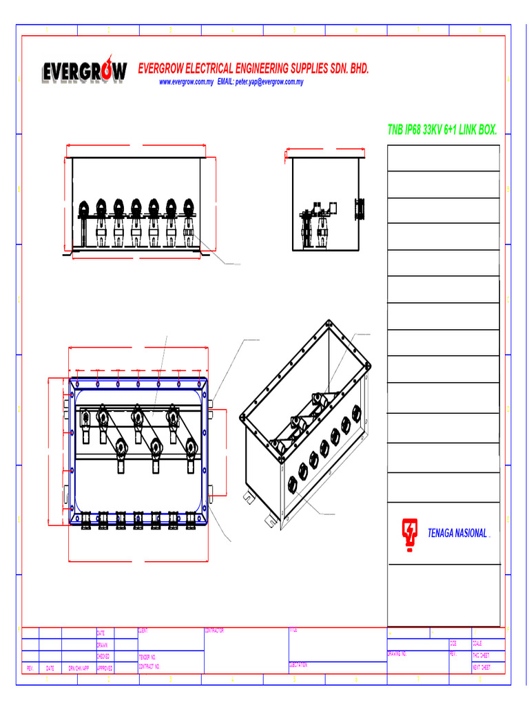 TNB 33KV IP68 6+1 SOLID 3.0MM DRAWINGS-Model | PDF | Screw | Building ...