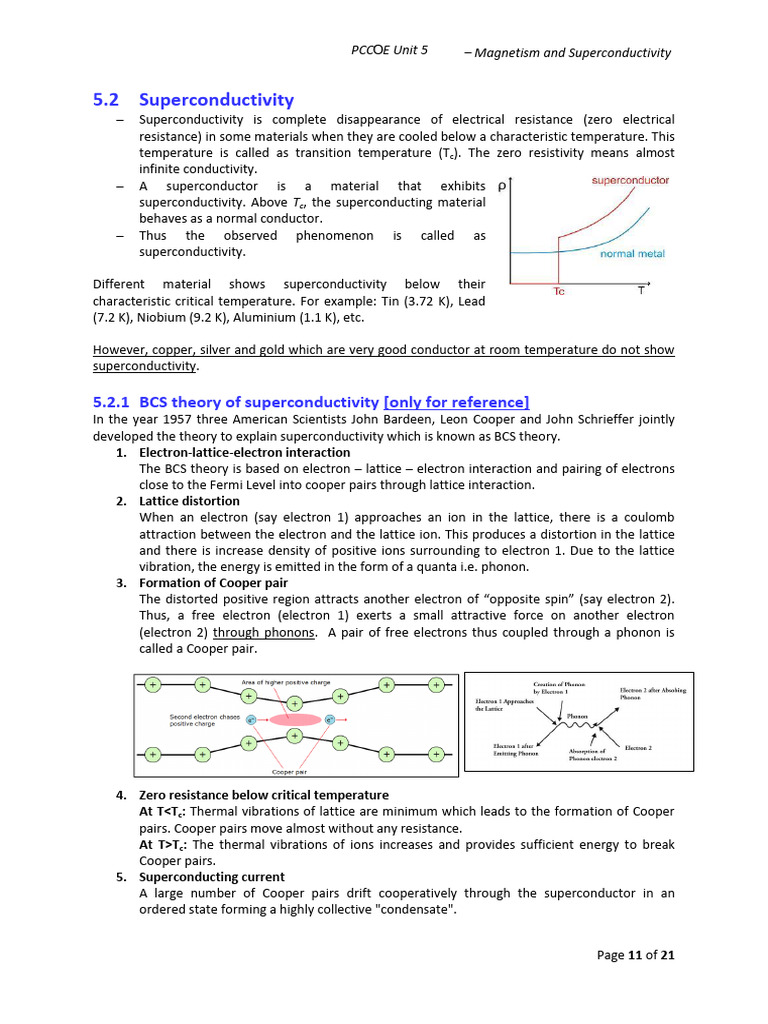 Unit 5 - 2.Superconductivity (1) | PDF | Superconductivity | Electrical Resistivity And Conductivity