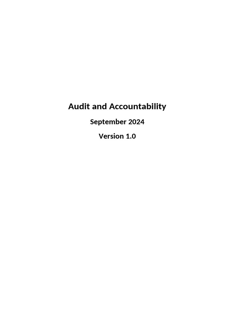 Audit and Accountability | PDF | Information Security | Computer Security