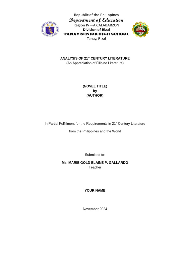 Novel Analysis Format | PDF