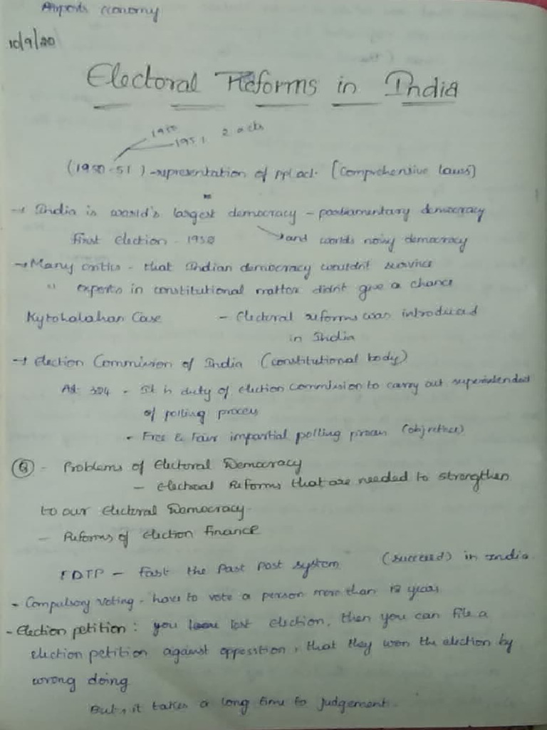 Electoral Reforms | PDF