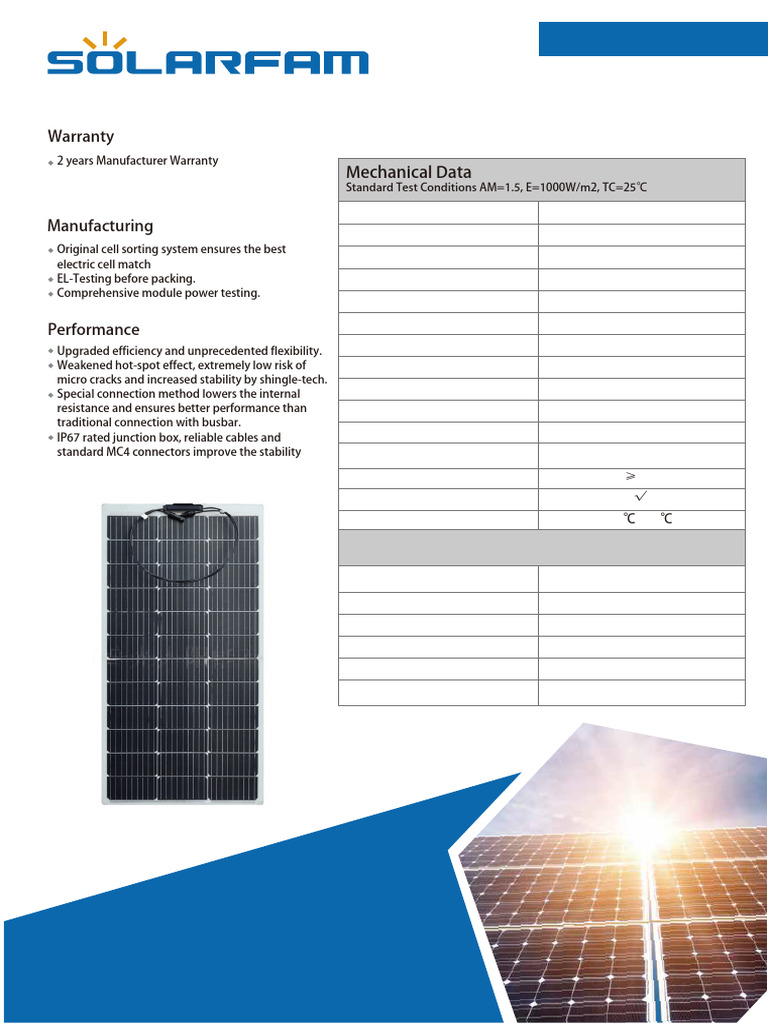 150W CPC Semi Flexible Solar Panel | PDF | Solar Panel | Electronics