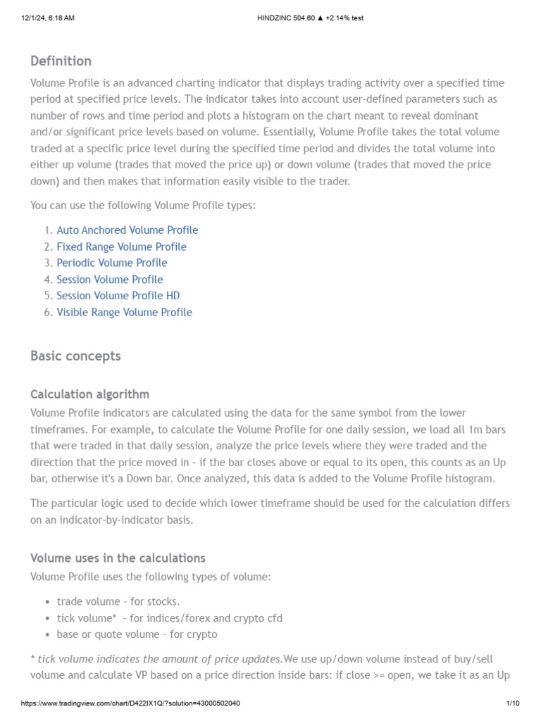 Understanding Volume Profile Indicators | PDF | Volume | Histogram