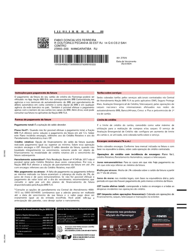 faturadigital-1(1) Fabio | PDF | Crédito rotativo | Cartão de crédito