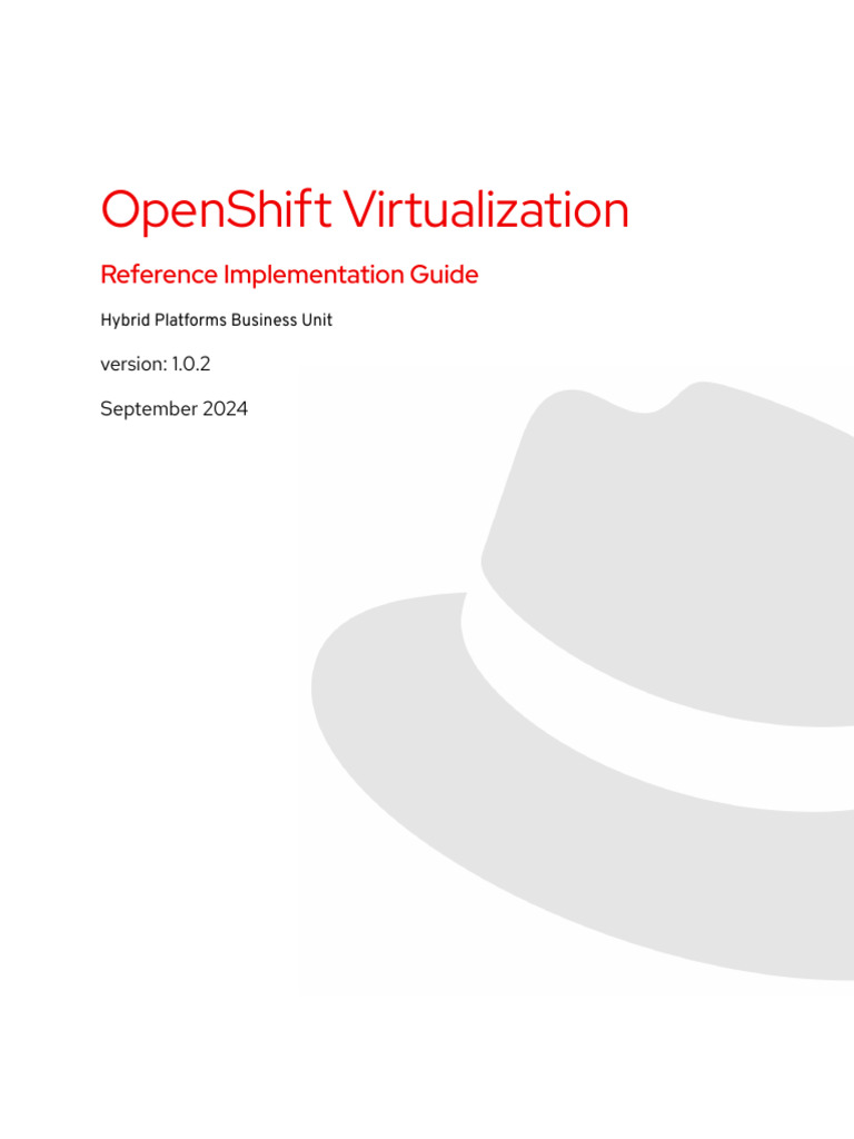 Openshift Virtualization Reference Implementation Guide v1.0.2 0 | PDF | Computer Cluster ...