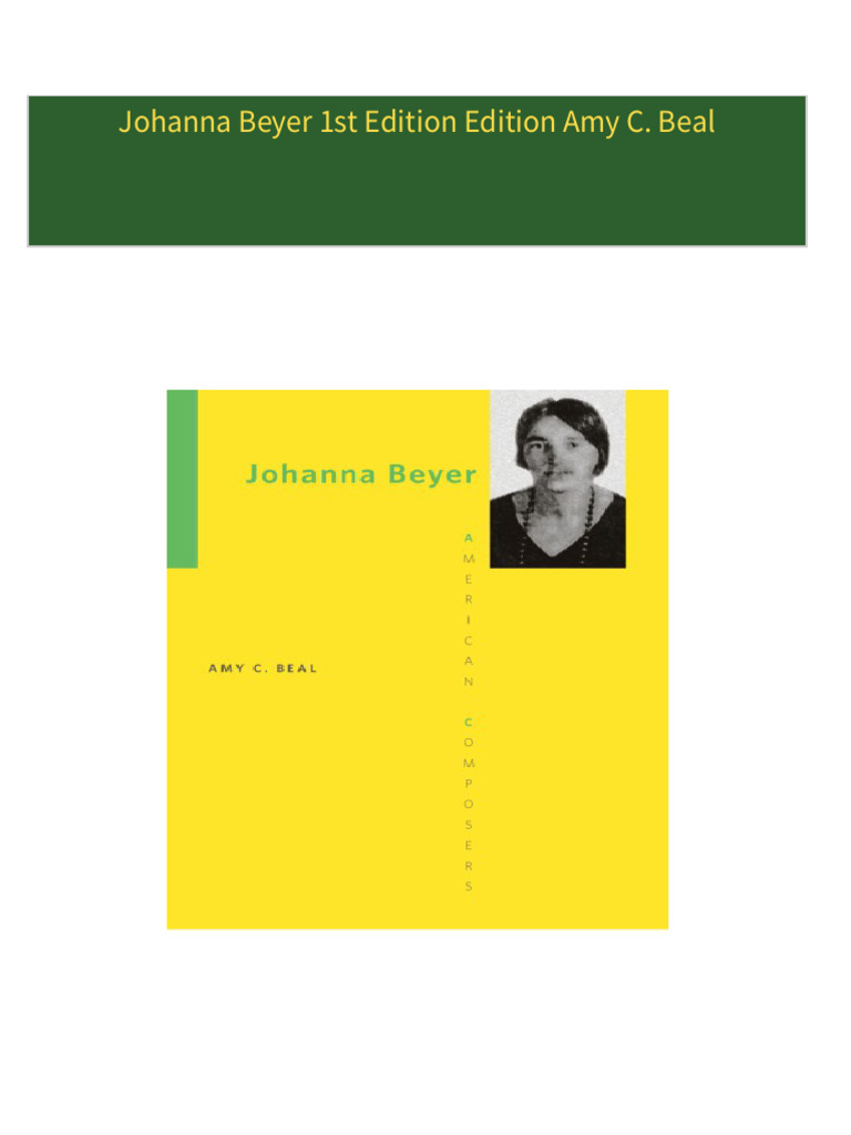 Get Johanna Beyer 1st Edition Edition Amy C. Beal Free All Chapters ...