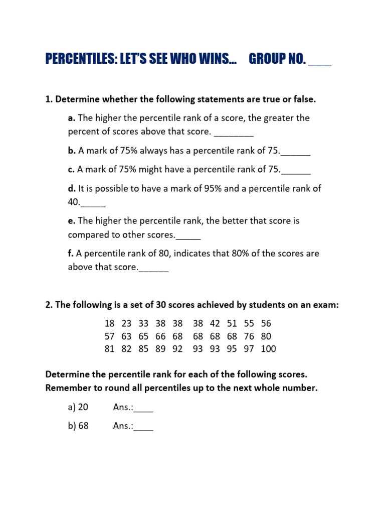 Percentiles WS GR9 Arsh | PDF