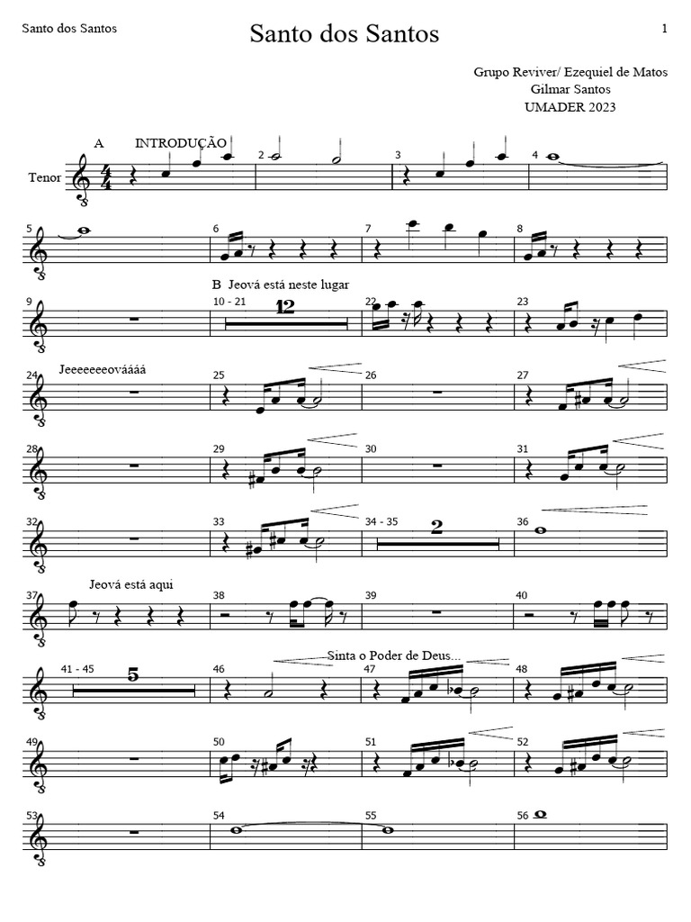 Santo Dos Santos Tenor | PDF