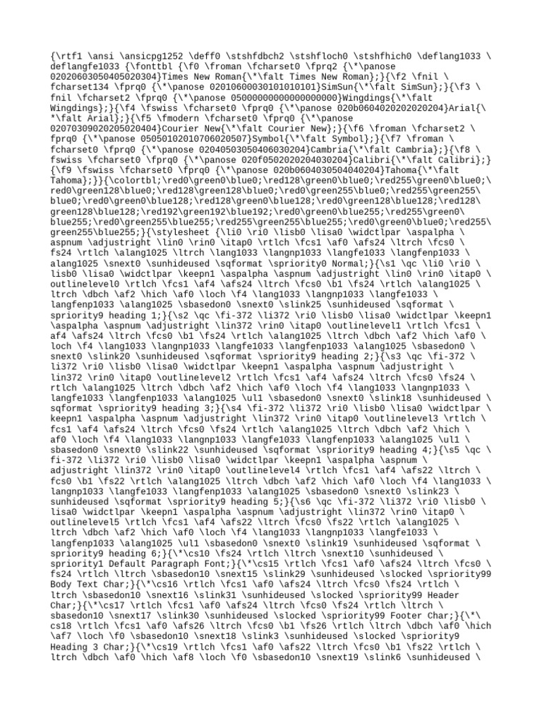 Understanding RTF Document Structure | PDF | Html | World Wide Web