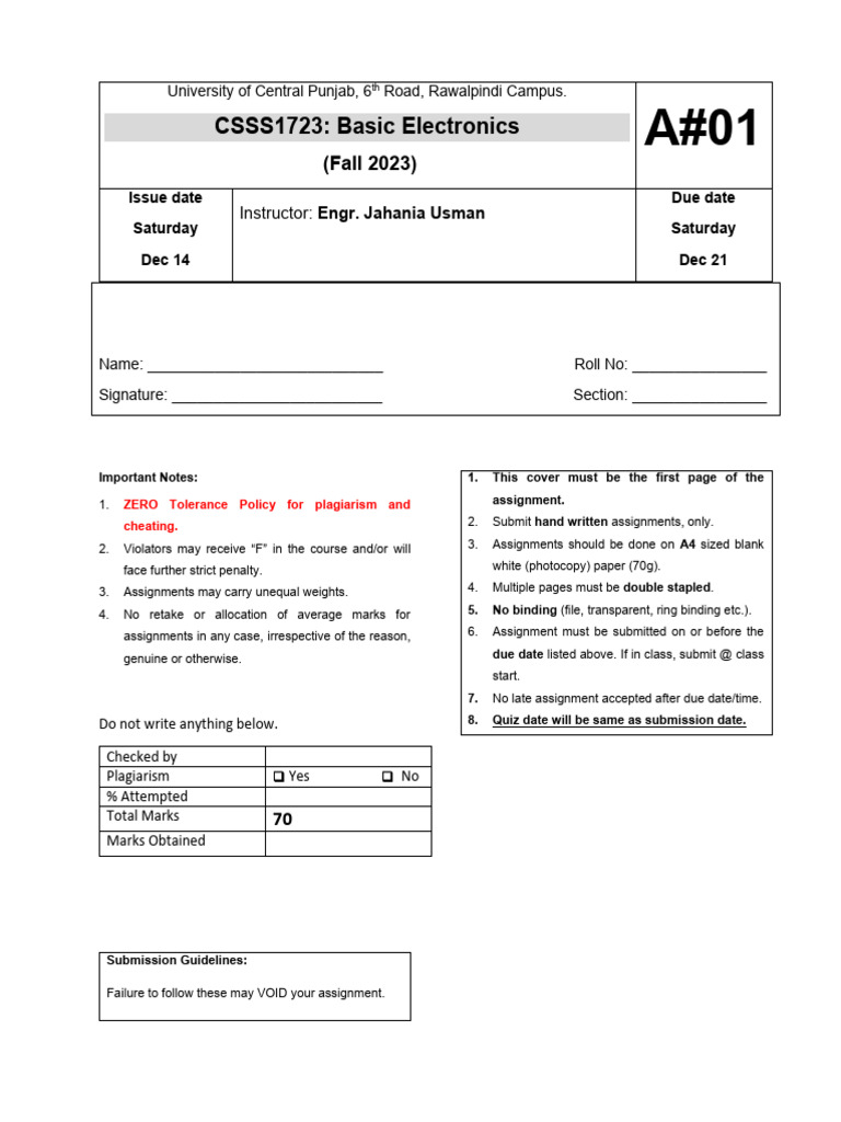 Assignment01 (1) | PDF | Electrical Network | Electric Current