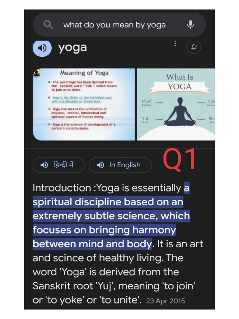 Yoga Imp Question by Mitansh | PDF