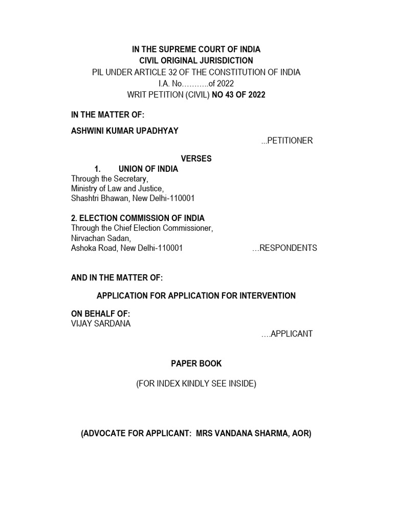 Intervention-Application-filed-by-Mr.-Vijay-Sardana | PDF | Government ...