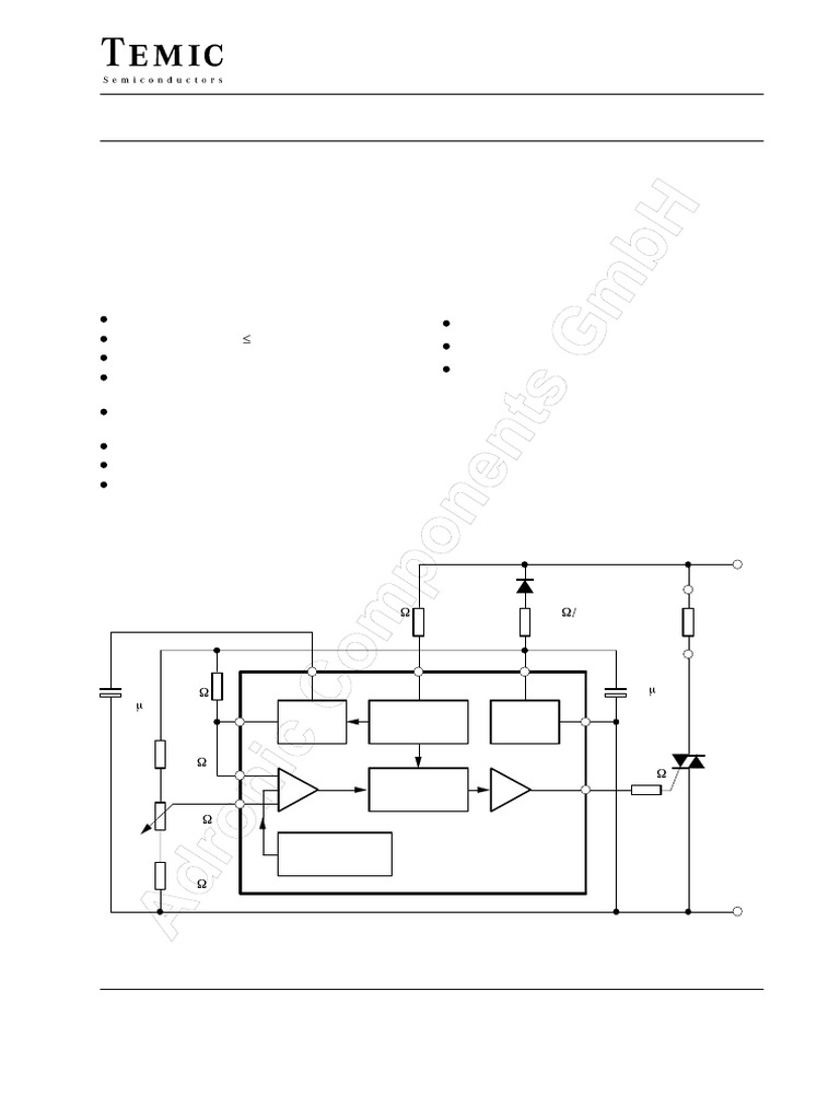 Zero Voltage Switch With Adjustable Ramp U217B Termotronic | PDF ...