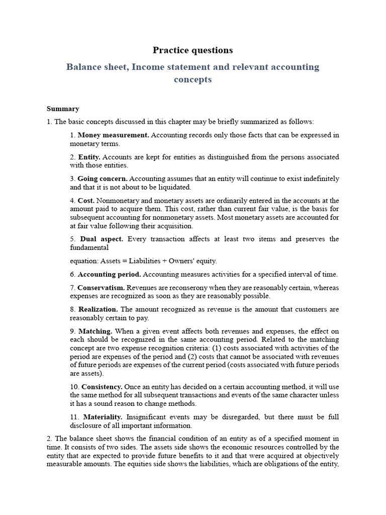Practice Questions (1) | PDF | Depreciation | Expense