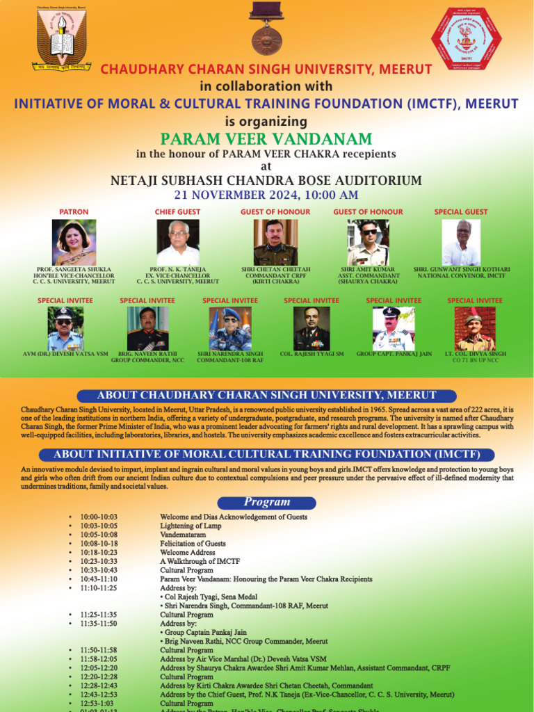 Param Veer Vandanam Program Schedule-7 | PDF