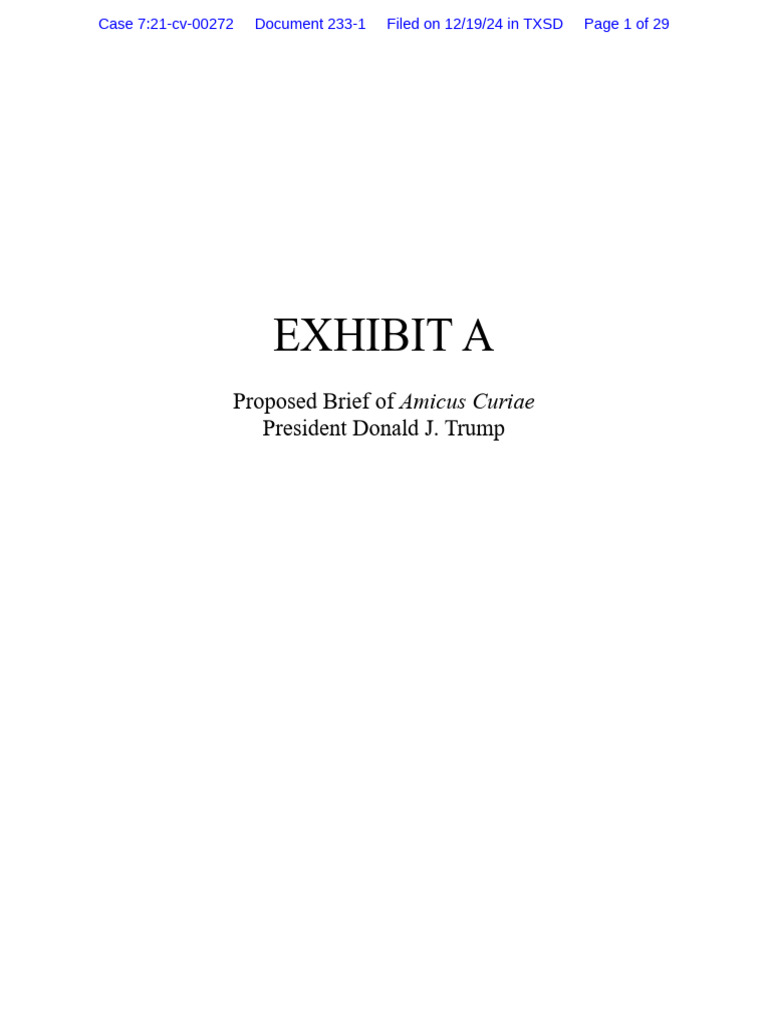 Donald Trump's Border Wall Amicus Brief | PDF | Donald Trump | American ...