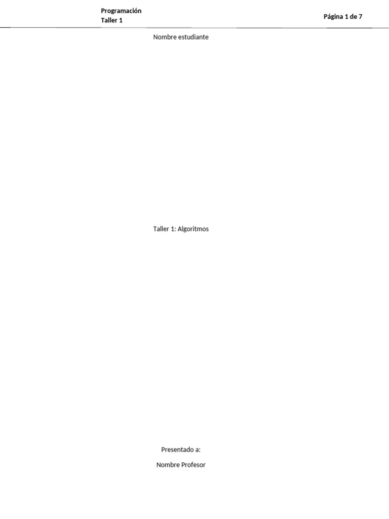 Taller 1 | PDF | Algoritmos | Java (lenguaje de programación)